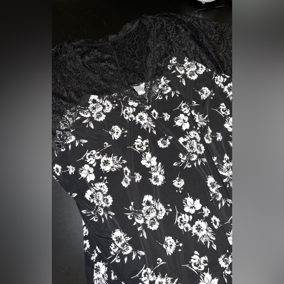 torrid | Tops | Torrid Black And White Floral Lace Top Blouse Size 4 Euc | Poshmark